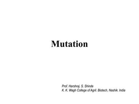 Gene Mutations Ppt Ppt