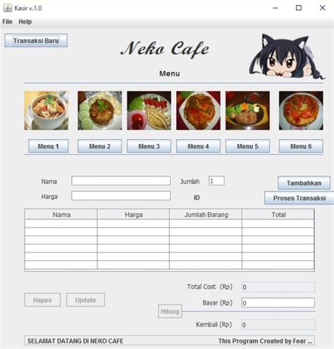 Aplikasi Netbeans Kasir Cafe Smk Negeri 7 Semarang M Stembase