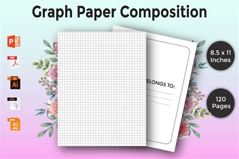 Graph Paper Composition Notebook For Kdp Graphic By Dasdesign