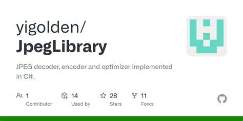 Github Yigoldenjpeglibrary Jpeg Decoder Encoder And Optimizer