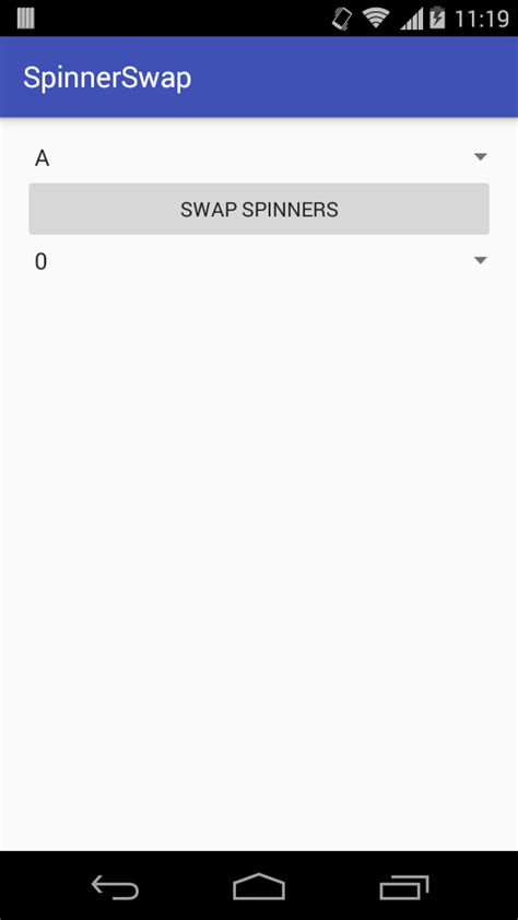 Android Swapping Of Spinners Stack Overflow