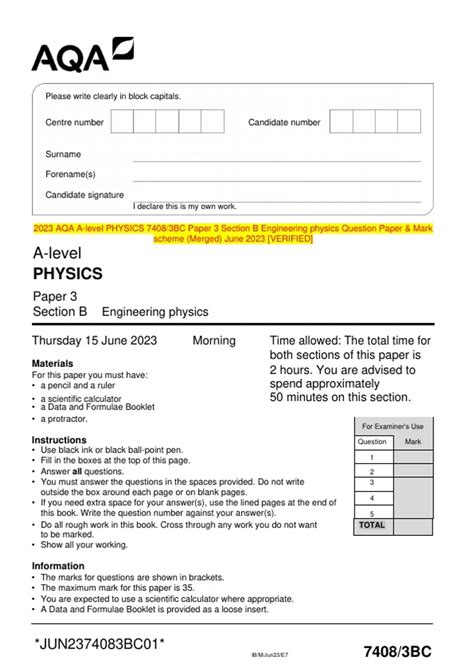 GCE Further Mathematics B MEI Y Core Pure A Level Question Paper Mark Scheme Merged