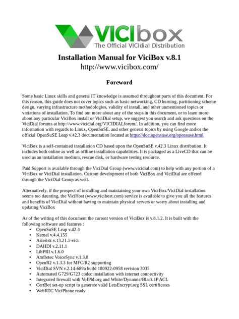 Vicibox V8 1 Install Pdf Ip Address Domain Name System