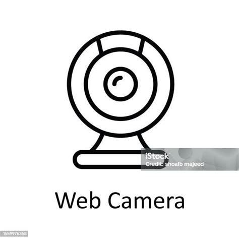 웹 카메라 벡터 개요 아이콘 디자인 그림입니다 흰색 배경에 온라인 스트리밍 기호 Eps 10 파일 0명에 대한 스톡 벡터 아트 및 기타 이미지 Istock