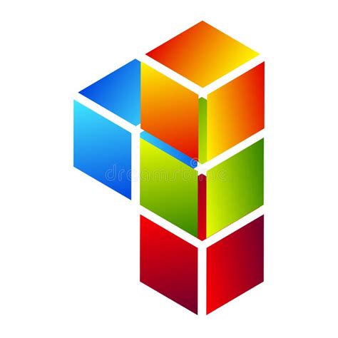 3d Isometric Cubes As Construction Construct Building Technology Architecture And