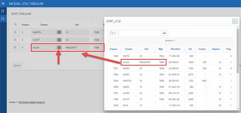 oracle apex capabilities oac modal lov in tabular