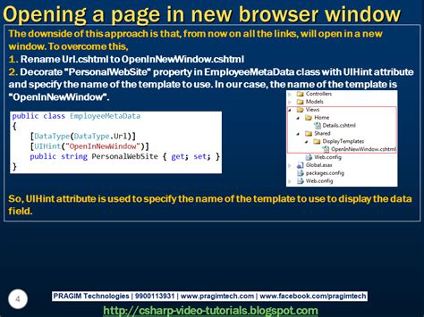 Sql Server Net And C Video Tutorial Part 42 Opening A Page In New