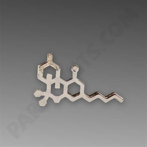 Thc Molecule Silver Hat Pin