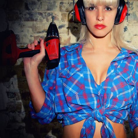 Girl Holding A Screwdriver Stock Image Image Of Manual 52419197