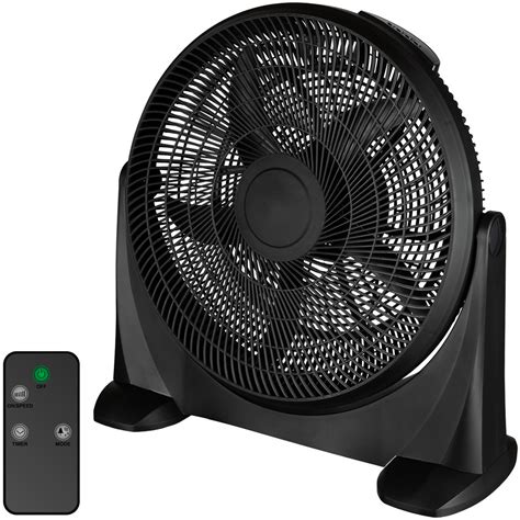 Tcp Black Large Tilting Floor Fan With Remote Control 20 Inch Homebase