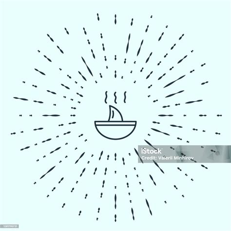 회색 배경에 고립 된 검은 줄 상어 지느러미 수프 아이콘 추상 원 임의점 벡터 상어상목에 대한 스톡 벡터 아트 및 기타 이미지 상어상목 원형 가능성 Istock