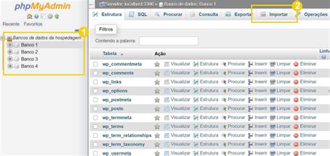 Como importar um banco de dados através do phpMyAdmin Ajuda HostGator