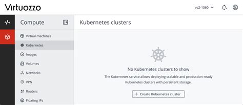 Iaas Kubernetes Cluster Virtuozzo Cloud Docs