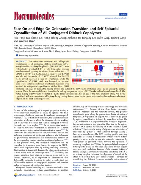 Pdf Face On And Edge On Orientation Transition And Self Epitaxial