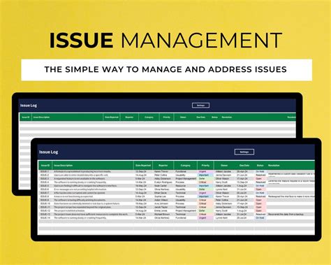 Issue Management Tool Project Management Issue Log Project