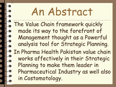 Strategic Management Value Chain Analysis PPTX
