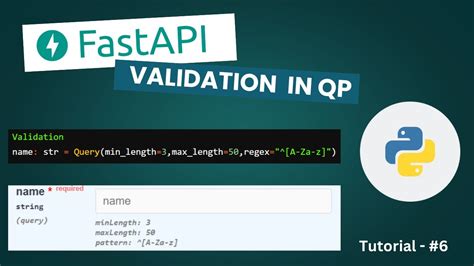 Validation Query Parameter Fastapi Tutorial Tamil Youtube