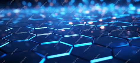 Premium Photo Glossy Geometric Hexagonal Abstract Background Honeycomb Pattern Concept