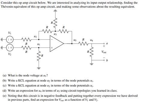 Solved Consider This Op Circuit Below We Are Interested Chegg
