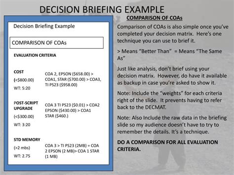 Ppt The Decision Briefing Powerpoint Presentation Id217999