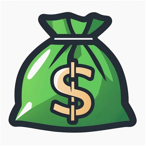 Premium Photo Money Bag Vector Icon Green Color
