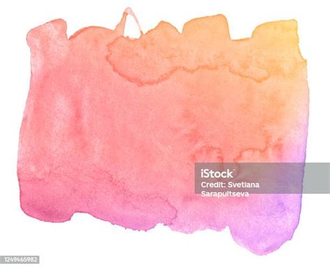 파스텔 컬러톤의 수채화 얼룩이 종이에 천연 얼룩이 있습니다 손으로 그린 브러시 디자인을 위한 절연 프레임 추상적인 고유 배경입니다 거친에 대한 스톡 사진 및 기타 이미지