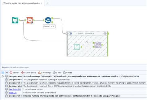 Warning In Disabled Control Container Alteryx Community