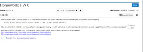 Solved Homework Hw 6 Save Score 0 Of 1 Pt 6 Of 7 6