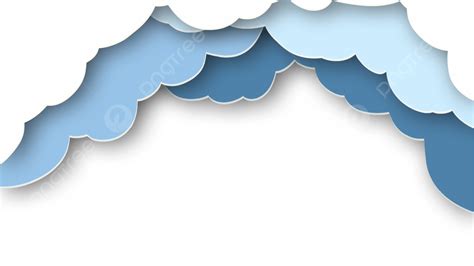 구름 바다 종이 컷 테두리 가로지도 블루 구름 종이 절단 종이 잘라 구름 Png 일러스트 및 Psd 이미지 무료 다운로드 Pngtree