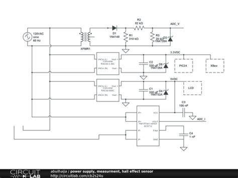 Power Supply Measurment Hall Effect Sensor Circuitlab