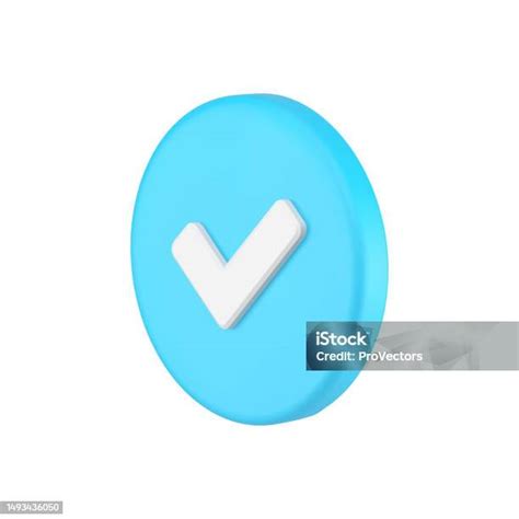 완료 확인 표시 파란색 원 버튼 수락 확인 아이소 메트릭 3d 아이콘 벡터 완료 3차원 형태에 대한 스톡 벡터 아트 및 기타