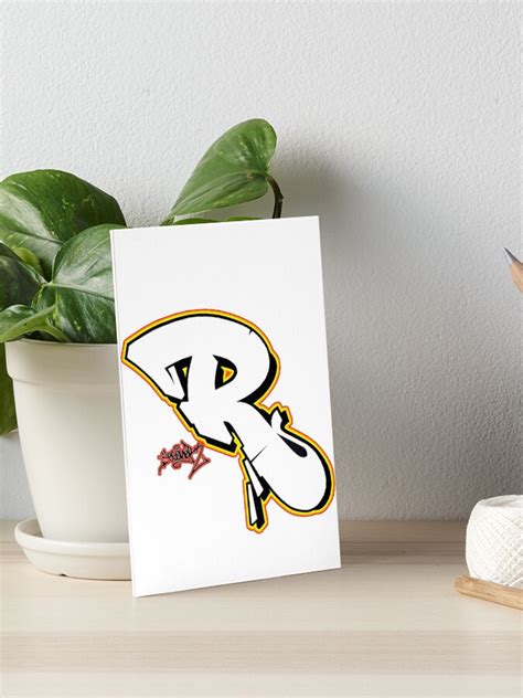 Letter R By Esone Urban Graffiti Street Style Art Board Print For