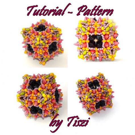 Beaded Jewelry Beading Pattern Tutorial For A Spiked Cube
