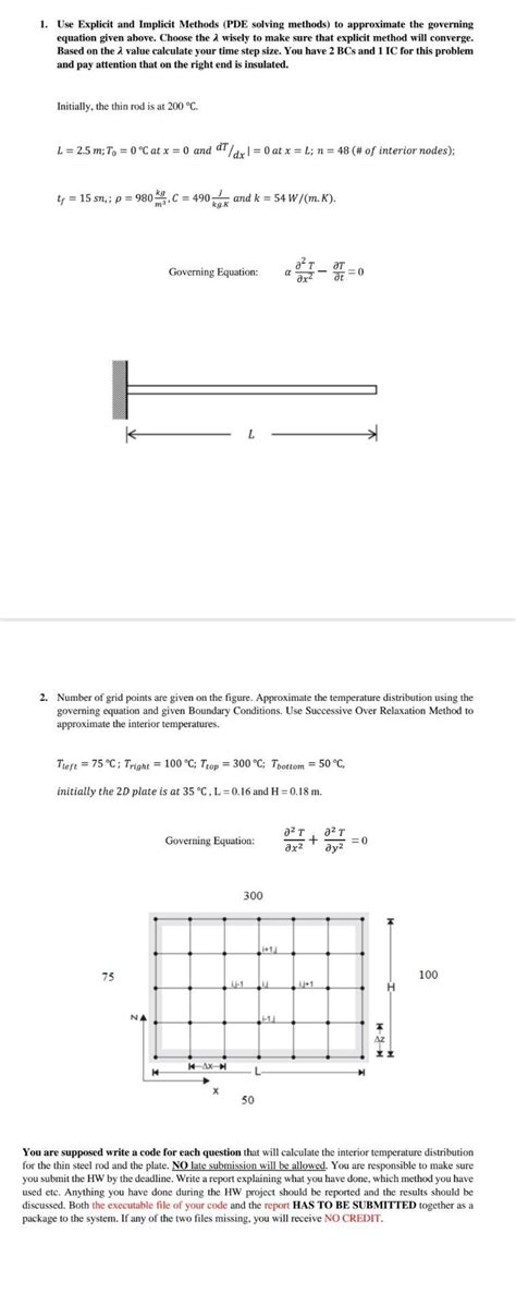 1 Use Explicit And Implicit Methods Pde Solving