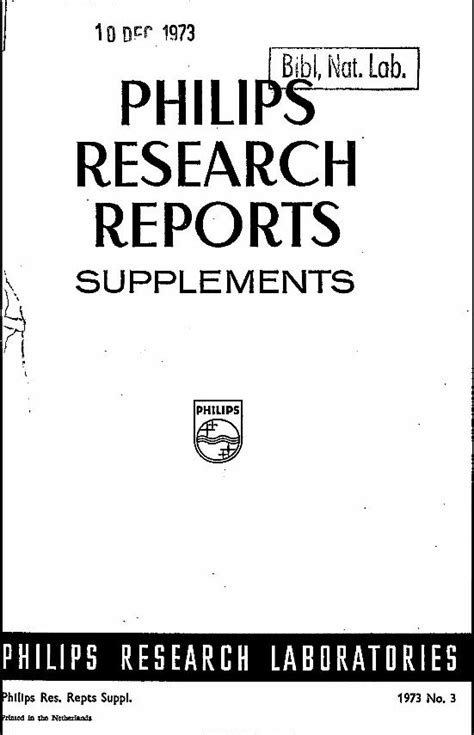 Pdf 10 Bibl Nat Lab Phili Research ·reports Bound · Unsteady