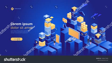 Iot Isometric Vector Concept Internet Things Stock Vector Royalty Free Shutterstock