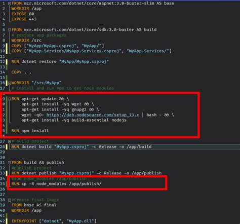 Missing Nodemodules Folder In Published Core Docker Container