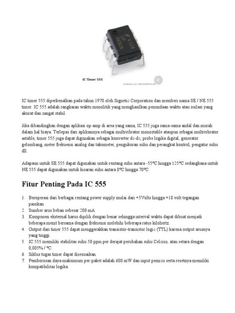 Panduan Lengkap Ic Timer 555 Pdf Metode And Bahan Ajar