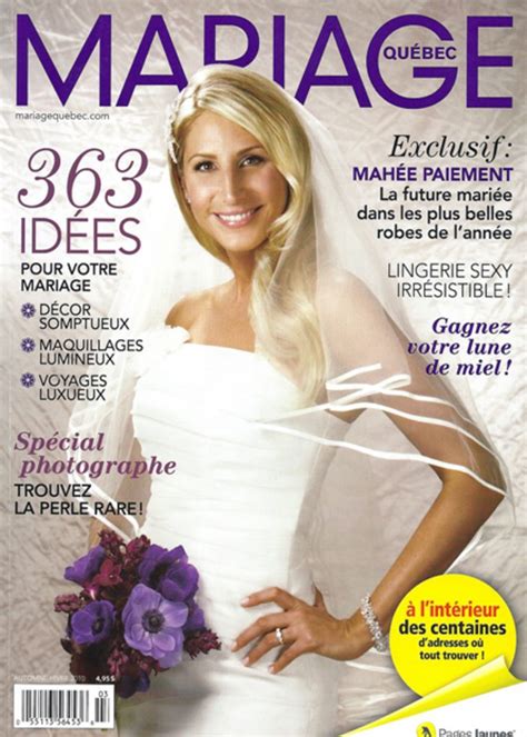 Mahée Paiement Mariage Quebec Magazine · Michel Cloutier Photography