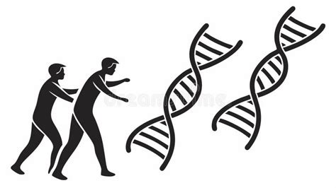 People And Dna Helix Genetics And Human Connection Vector Design Generative Ai Stock
