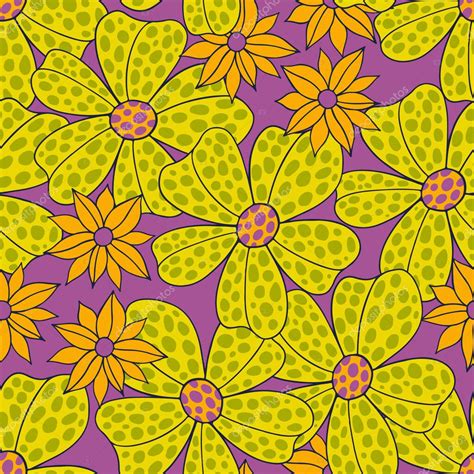 Seamles Pattern Big Flowefashion Print Of Textilevintage Floral