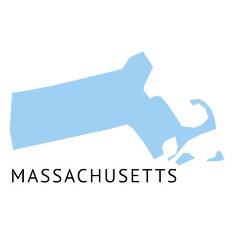 Massachusetts State Plain Map Png And Svg Design For T Shirts