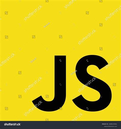 Vector Illustration Black Yellow Javascript Badge Stock Vector Royalty