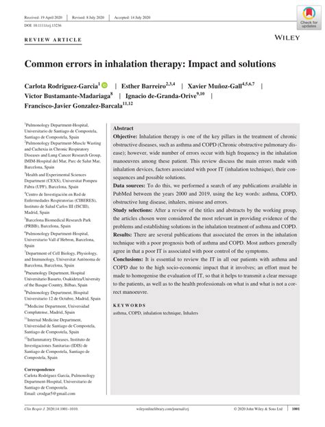pdf common errors in inhalation therapy impact and solutions