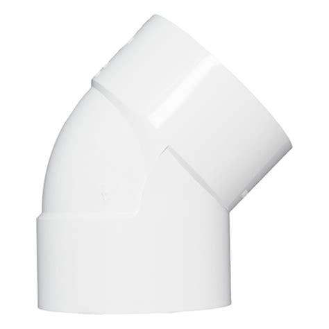 Nds Pvc Sandd 45 Deg Elbow Hub X Hub White 6 In Siteone Us