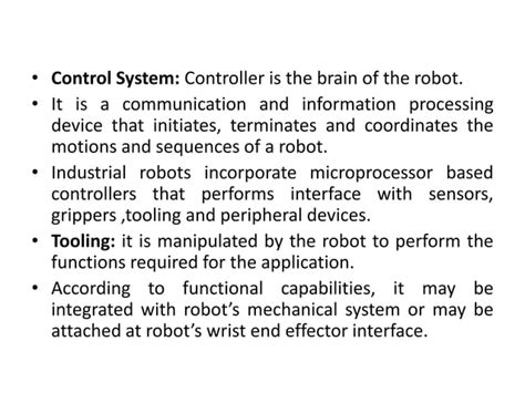 Robotics Pptpptx Robotics Technology And Computing