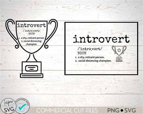 Introvert Definition Svg File Digital Download Vector File Mug