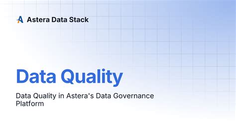 Data Quality Astera Data Stack