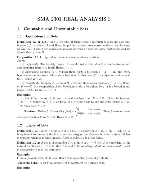 Analysis 1 Real Analysis Studocu
