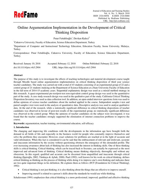 Pdf Online Argumentation Implementation In The Development Of
